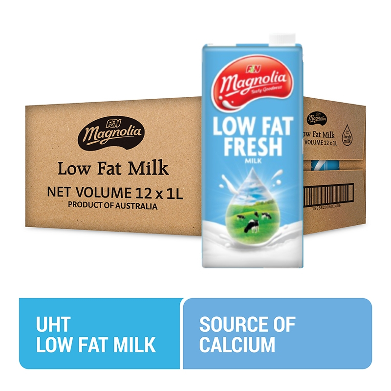 MAGNOLIA UHT Low Fat Milk 1L x 12, Expiry Apr 2026 | Shopee Singapore