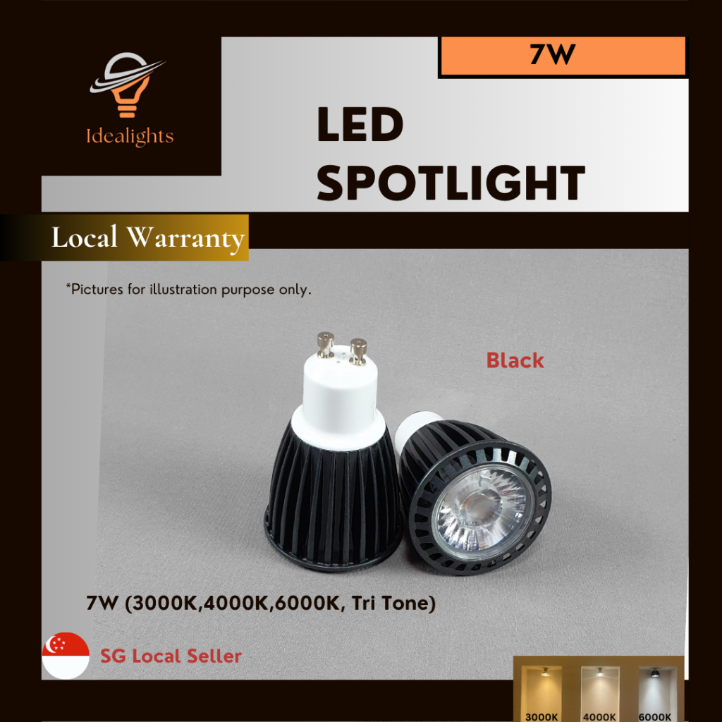 GU10 LED Light Bulb 7W, Non-Dimmable Light Bulb for Track Light, Spot ...
