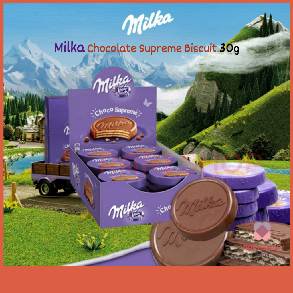 [Milka] Chocolate Supreme Biscuit 30g× 2P (NO BOX) Milk Chocolate Cream ...