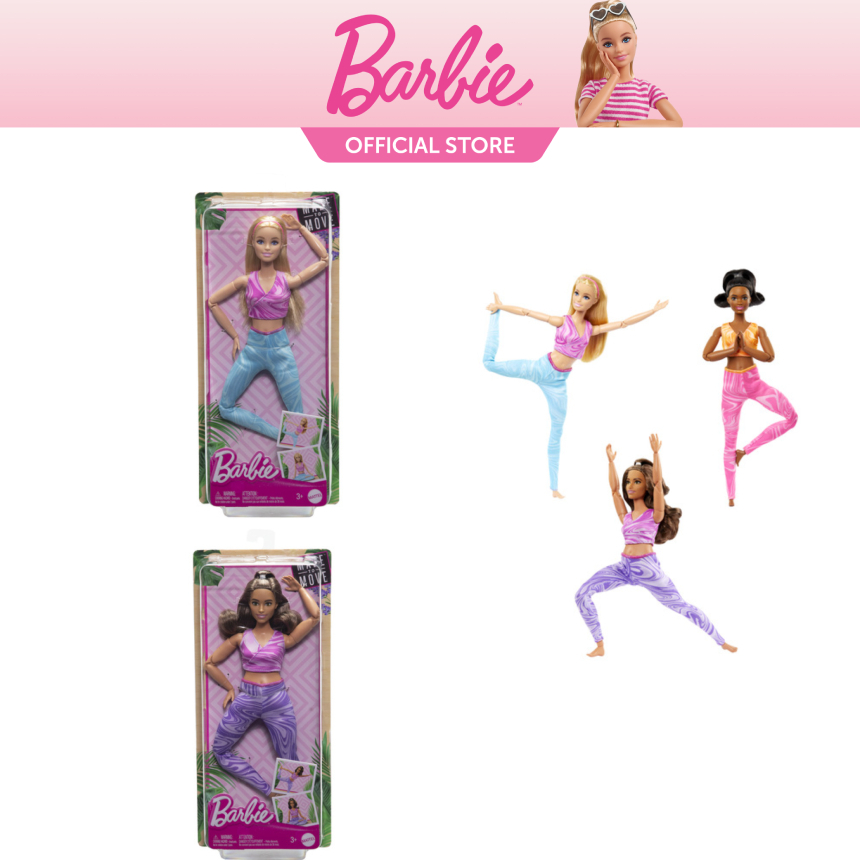 Barbie Made to Move Exercise, Yoga Doll - Assorted | Shopee Singapore