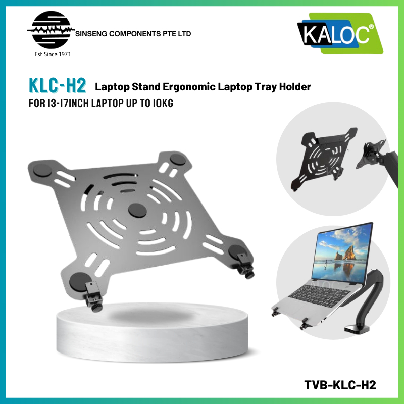 Kaloc KLC-H2 Laptop Stand Ergonomic Laptop Tray Holder 13-17Inch (Load ...