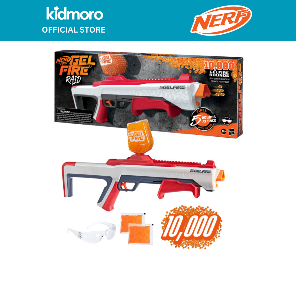 [Exclusive] Nerf Pro Gelfire Raid Blaster, Fire 5 Rounds At Once, Toys ...