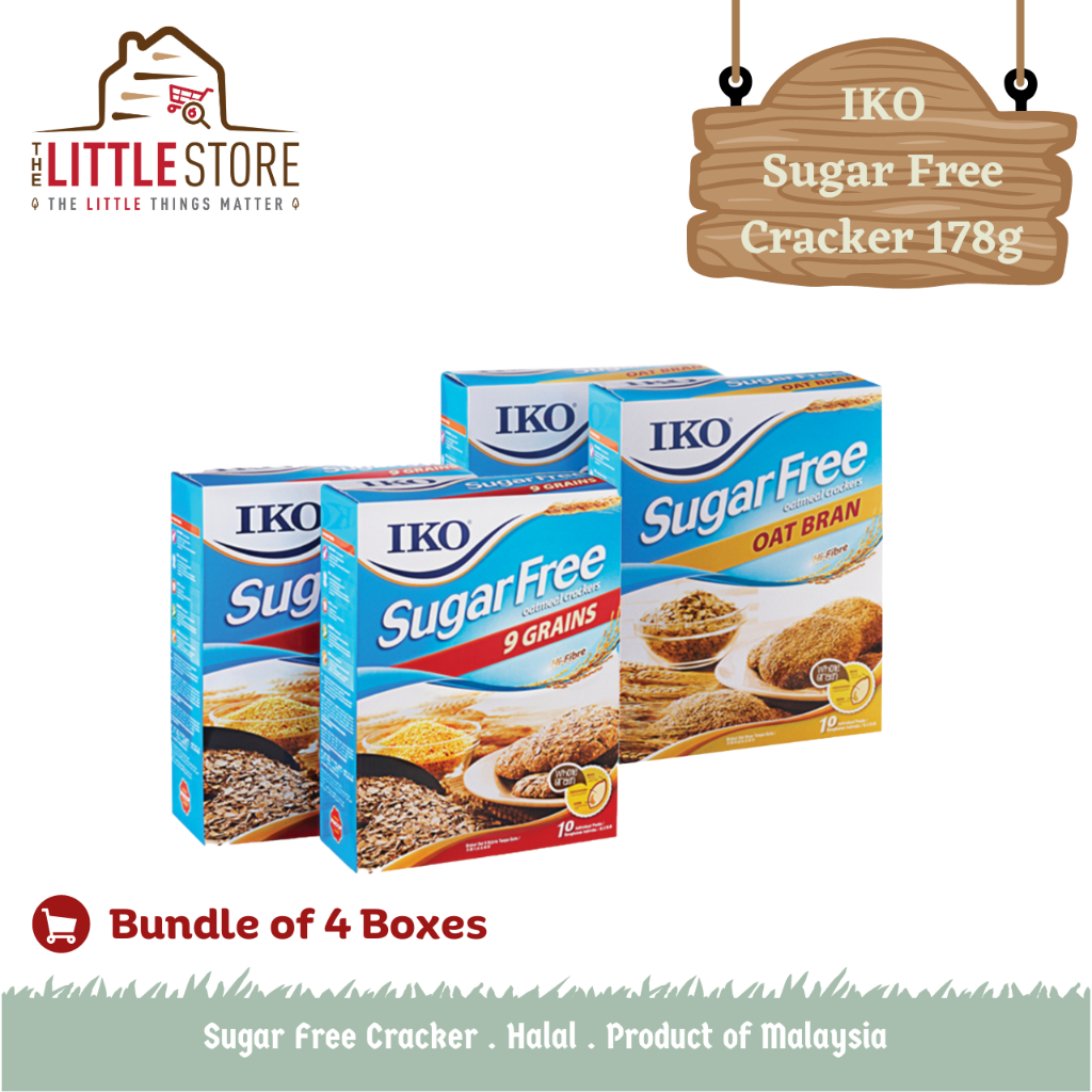 [Oat Biscuits Bundle of 4 Boxes] IKO Sugar Free Oat Cracker 178g [New ...