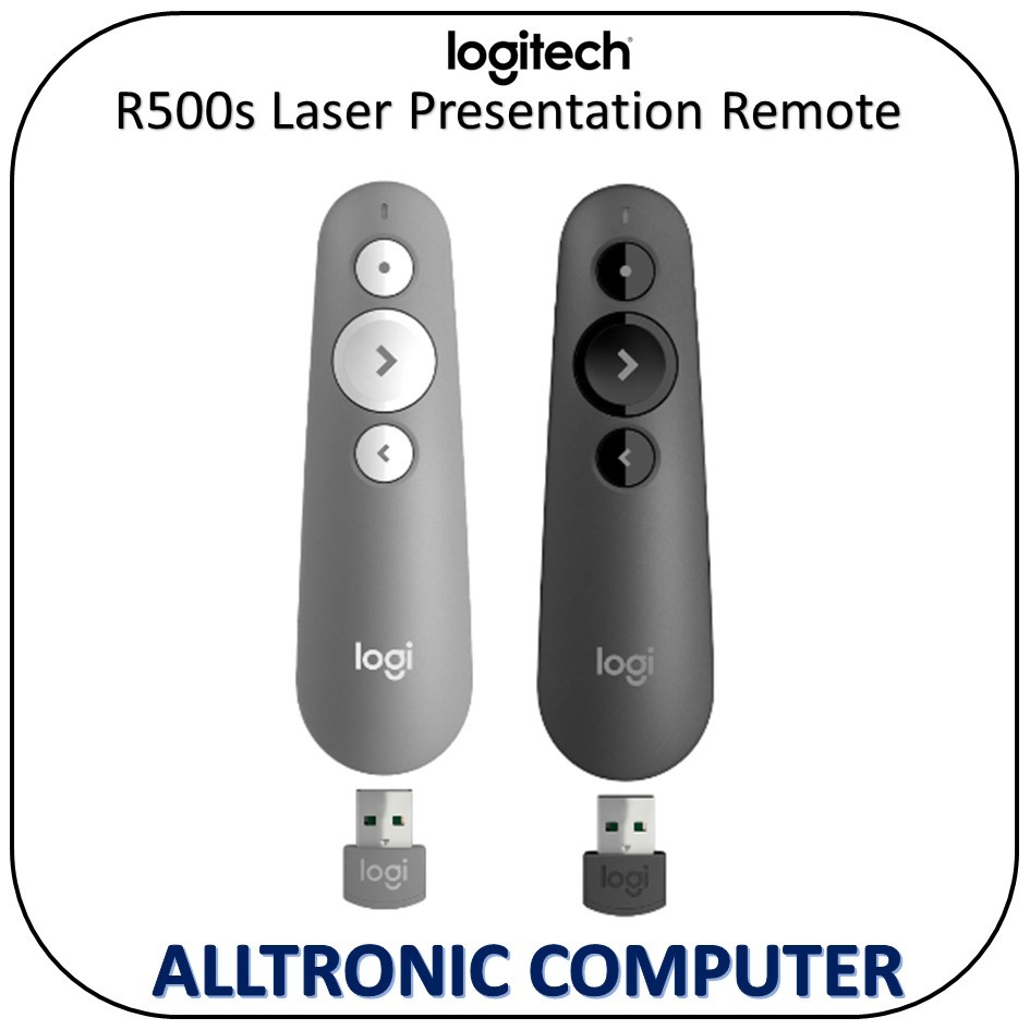 Logitech R500s Laser Presentation Remote ( Graphite: 910-006521 Mid ...