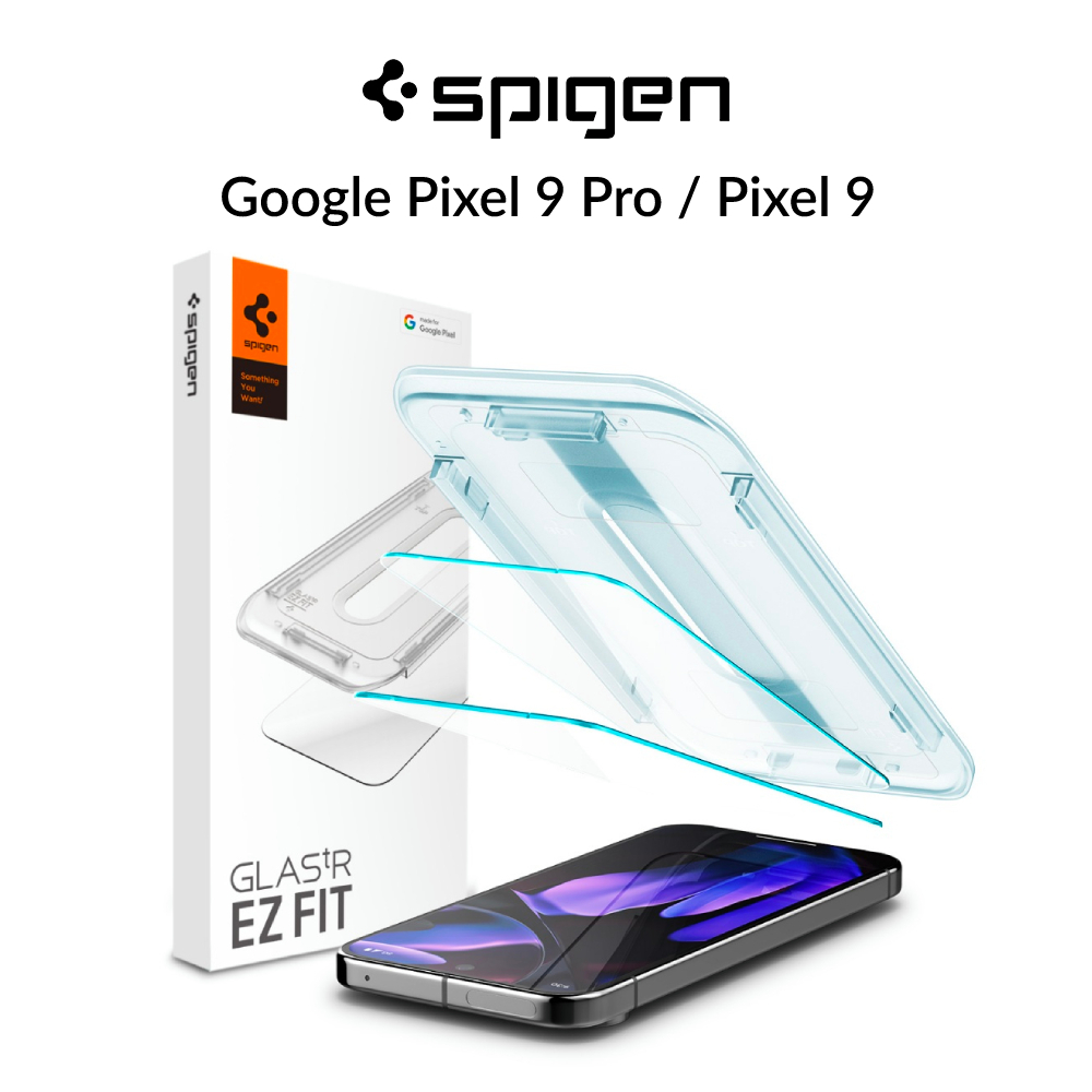 [2 Pack] Spigen Google Pixel 9 Pro / Pixel 9 Screen Protector Glas.tR EZ Fit Google Tempered ...