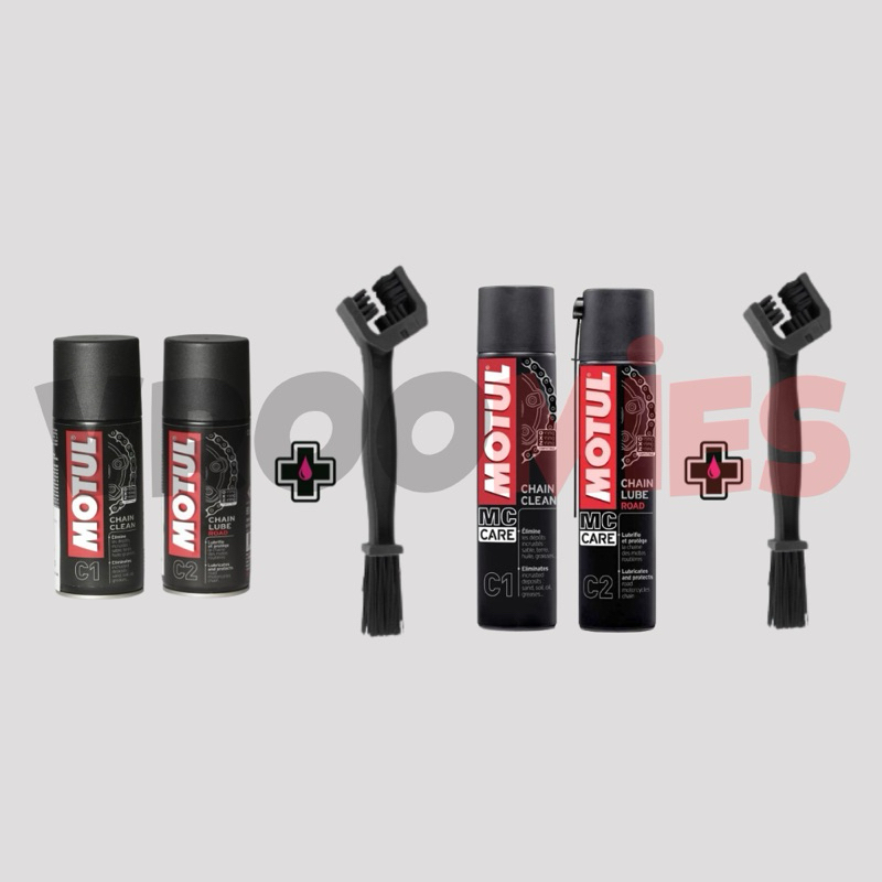Motul MC Care Chain Care Kit C1 + C2/C3/C4 (Chain Clean + Chain Lube ...