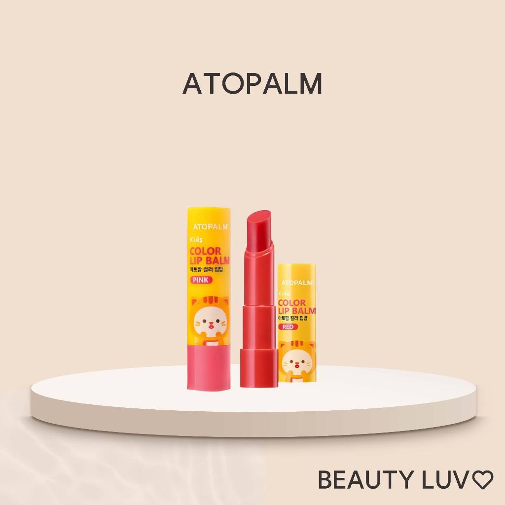 [ATOPALM] Kids Color Lip Balm 3.3g / Pink / Red | Shopee Singapore