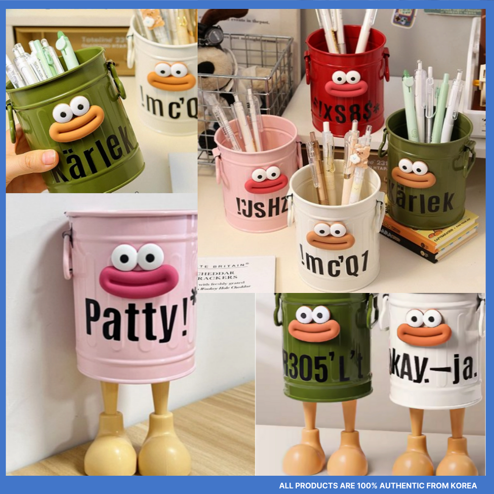 [Metal Character Holder] Funny Face Standing Pen Holder | Brush ...