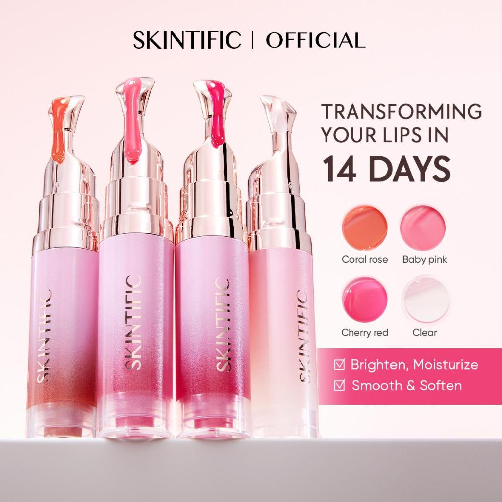 SKINTIFIC Peptide Brightening Lip Balm Lip Gloss Lip Tint Lip Stick-3 colors | Shopee Singapore