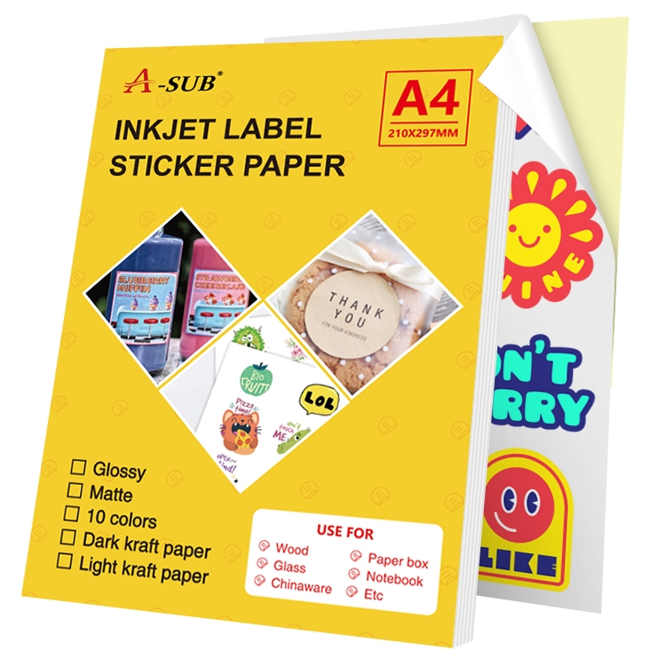 【Sticker Paper】A-SUB A4 Self-Adhesive Matte/Glossy Printing Sticker ...