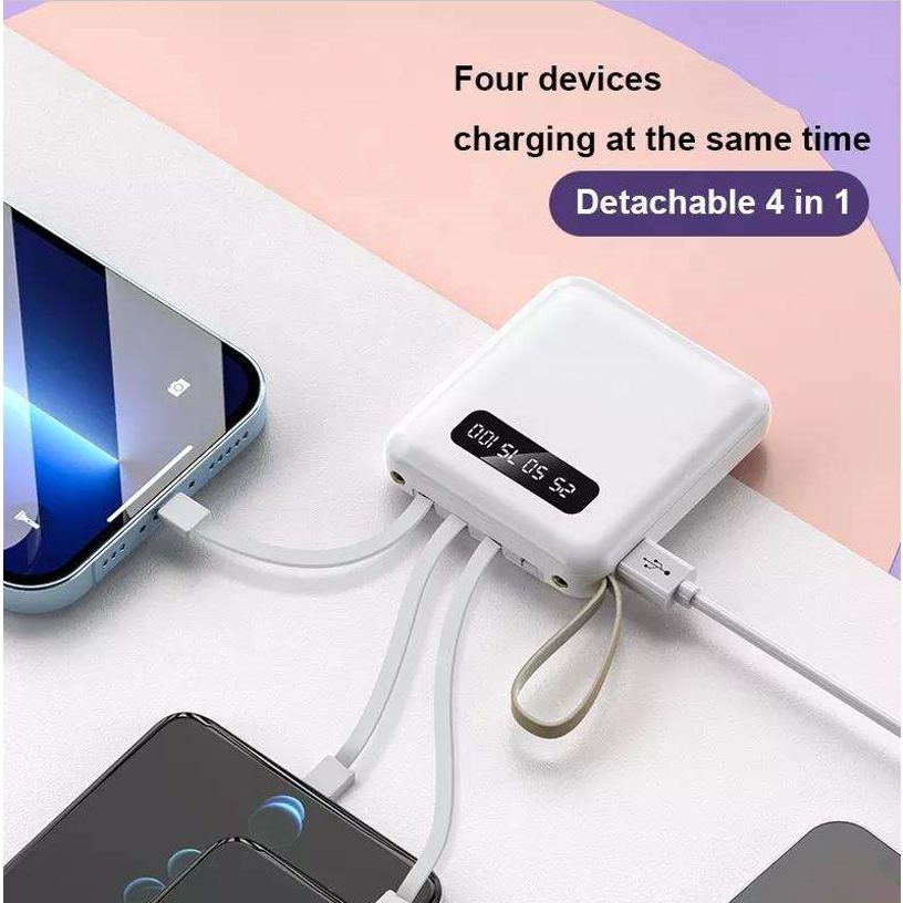 Macaron Fast Charging Power Bank Cable Powerbank 20000 Mah 5 in 1 ...