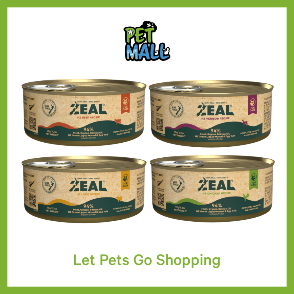 Zeal Grain Free Cat Canned Food 90g– (4 Flavours) New Zealand Venison ...