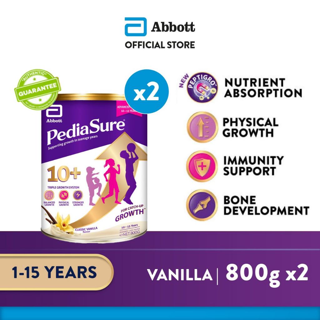 [Bundle of 2] PediaSure 10+ Vanilla Powder 850g | Shopee Singapore