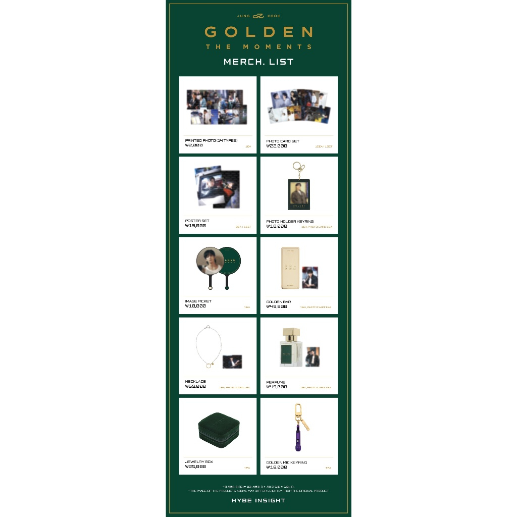 BTS Jung Kook GOLDEN : The Moments' Merch | Shopee Singapore