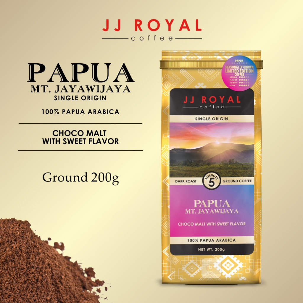 JJ Royal Coffee | Papua 100% Single Origin Arabica Coffee (Ground ...