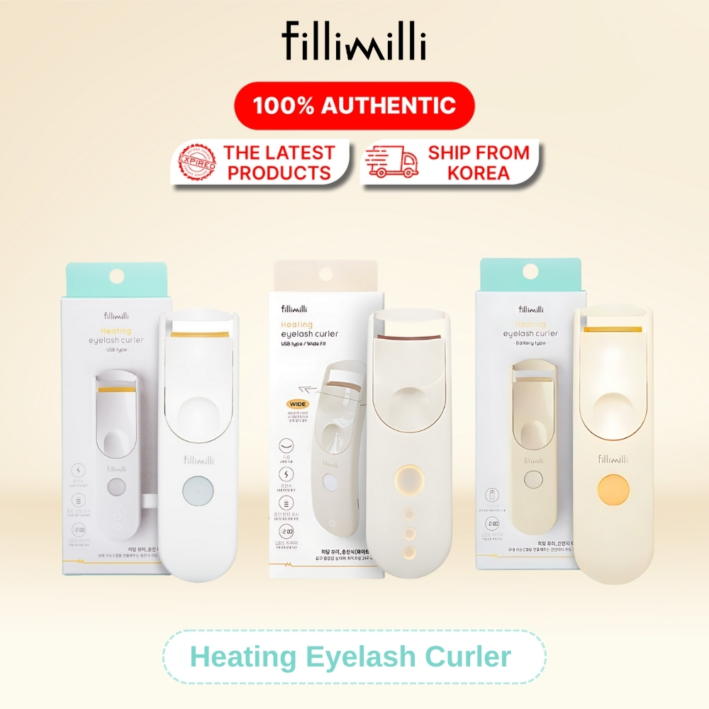 Fillimilli Olive Young Heating Eyelash Curler 3 Types (Battery/USB Type ...