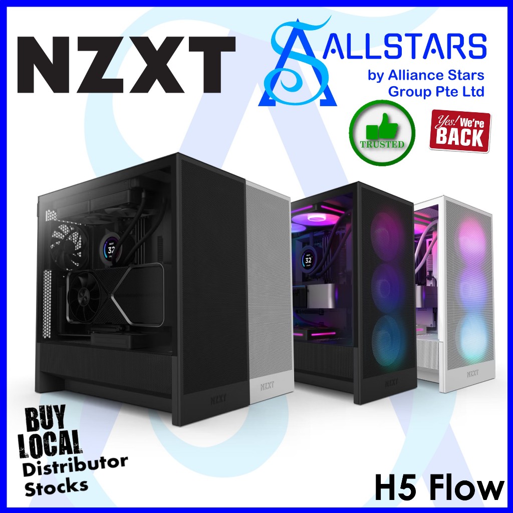 (ALLSTARS : We are Back PROMO) NZXT H5 Flow 2024 ATX Tower Chassis (1 ...