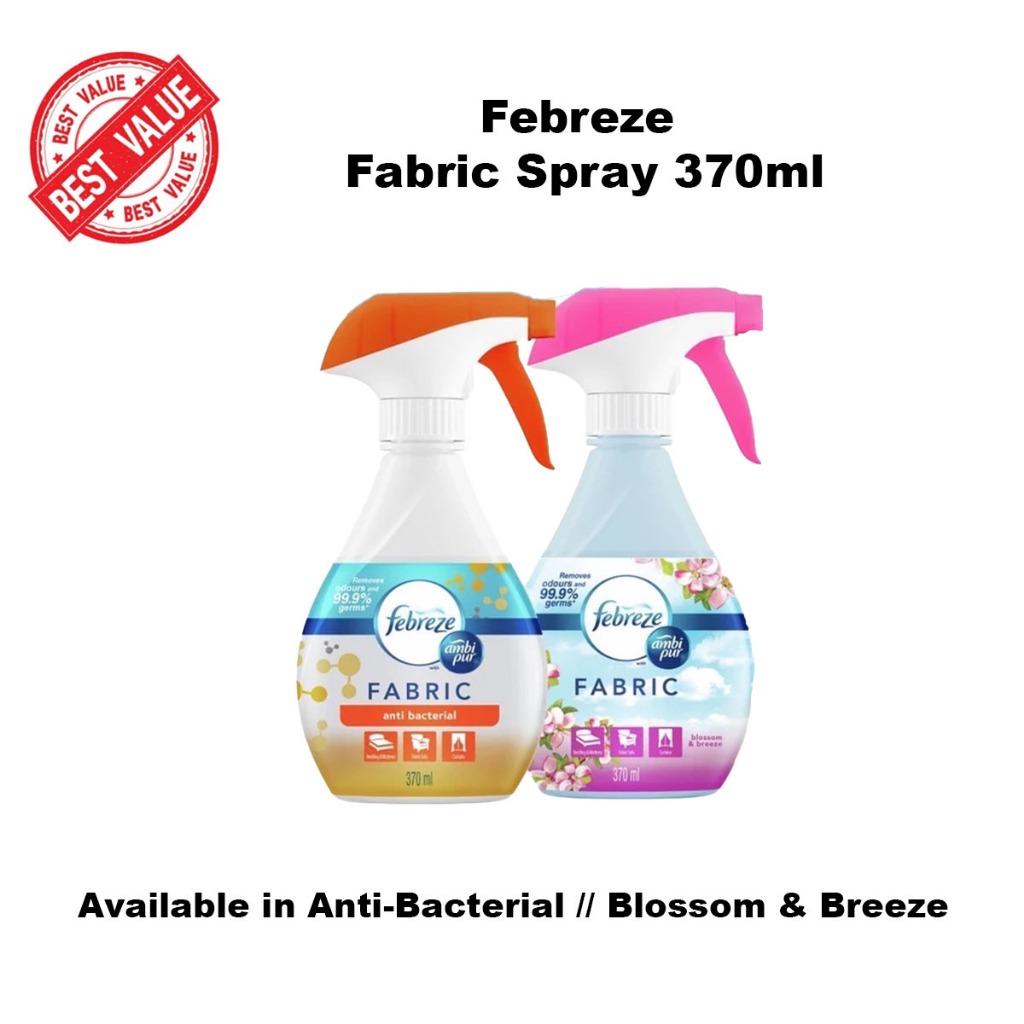 Febreze Fabric Spray 370ml - Anti Bacterial / Blossom & Breeze | Shopee Singapore