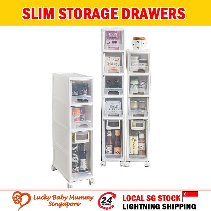 Movable Slim Drawer Rack/storage box | Shopee Singapore