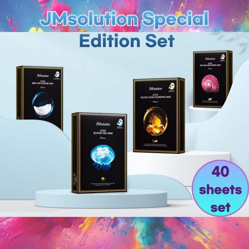 JMsolution Active Solution Special Edition Mask Pack Set (4 Types x 10 Sheets) | Shopee Singapore