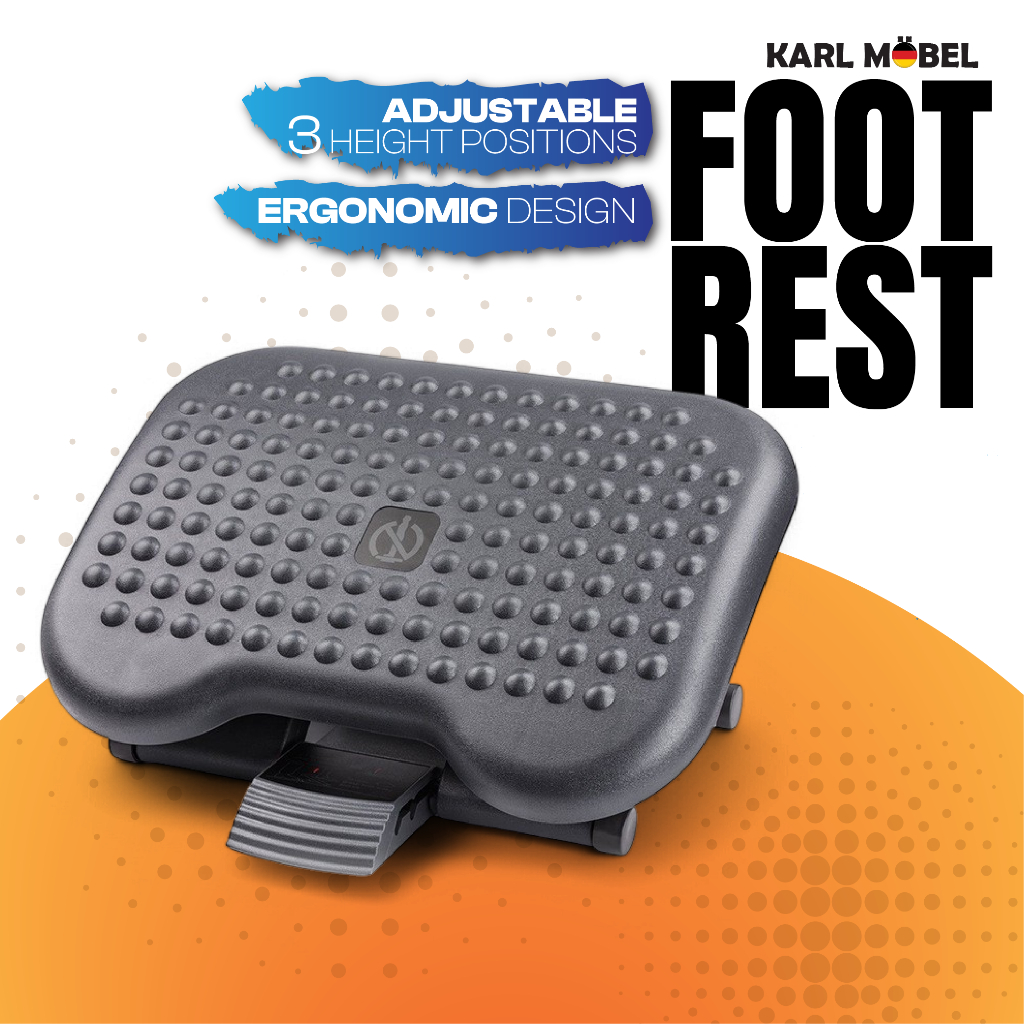 Foot Rest Stool Office Desk Leg Foot Rest Feet Massager Auto Height ...