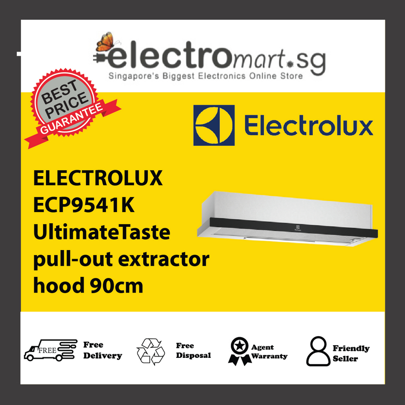 ELECTROLUX ECP9541K UltimateTaste pull-out extractor hood 90cm | Shopee ...