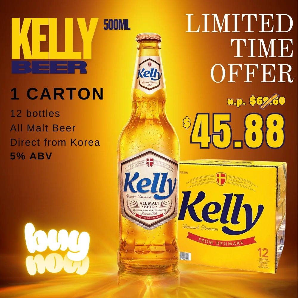 [CLEARANCE SALE]Kelly All Malt Korean Beer (Bottle) 500ml - 켈리 ...