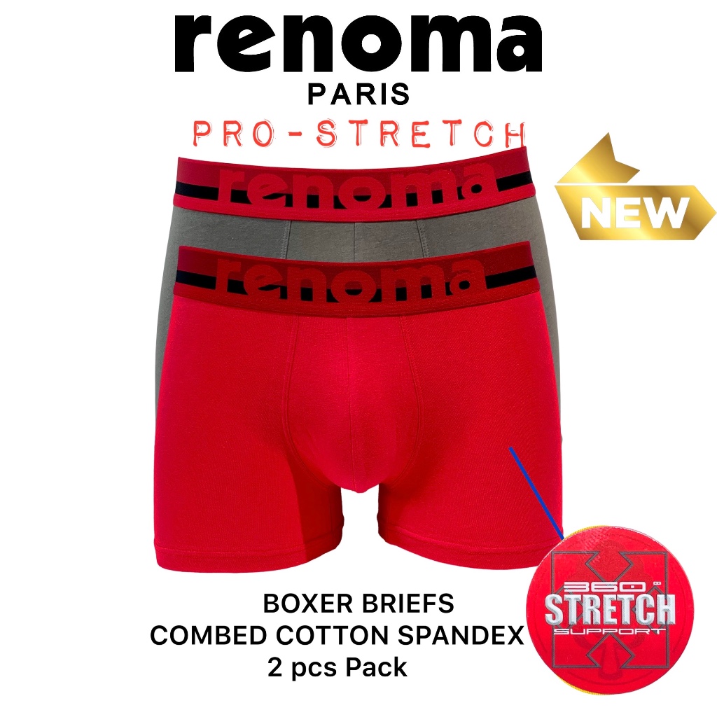 Renoma Pro Stretch Boxer Briefs (2 in 1) | Shopee Singapore