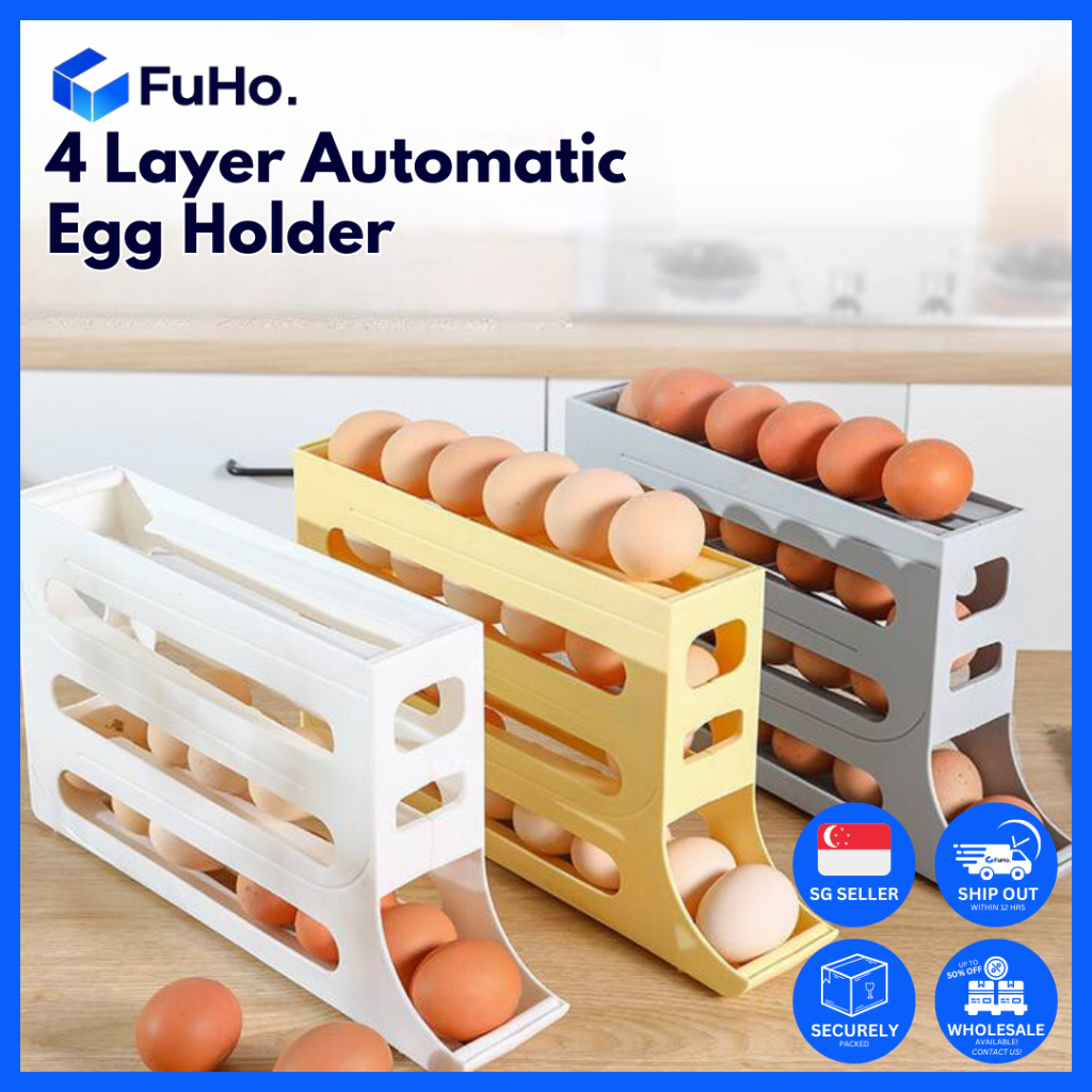 🇸🇬READY STOCK🇸🇬 Fuho Egg Dispenser | Egg Organiser | Fridge Organiser ...