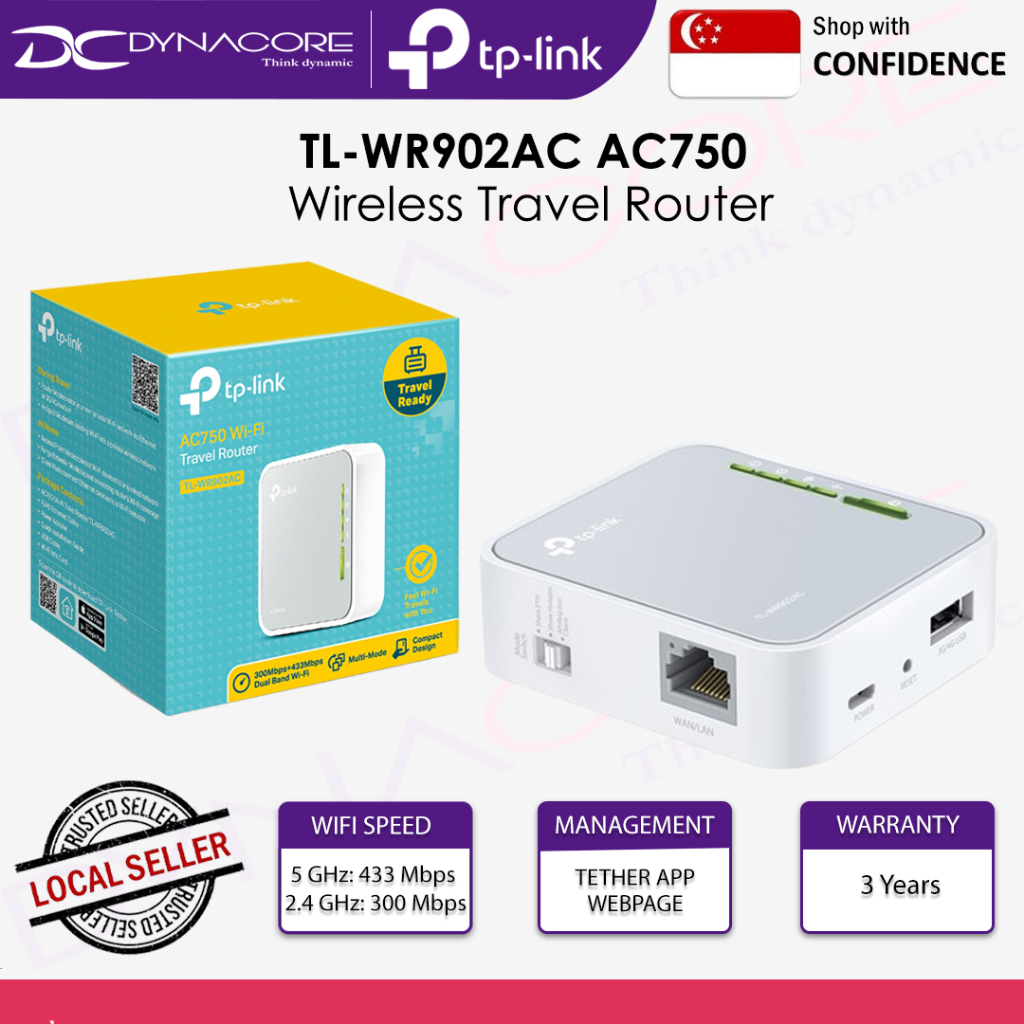 TP-Link TL-WR902AC AC750 Wireless Wi-Fi Travel Router | Shopee Singapore