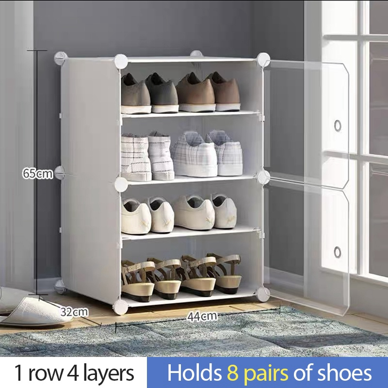 Salvo Shoe Cabinet Plastic Adjustable Shoes Storage Cabinet Multi-Style ...