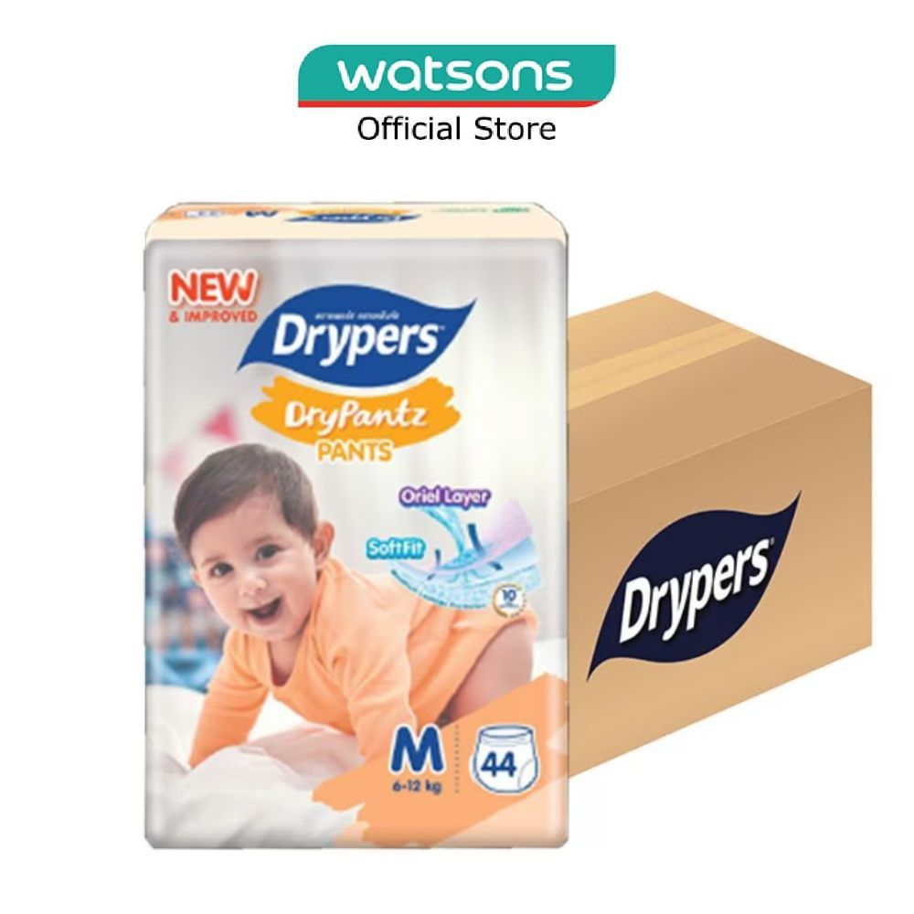 DRYPERS Drypantz Pants M (6-12kg) 44s x 4 (Per Carton) | Shopee Singapore