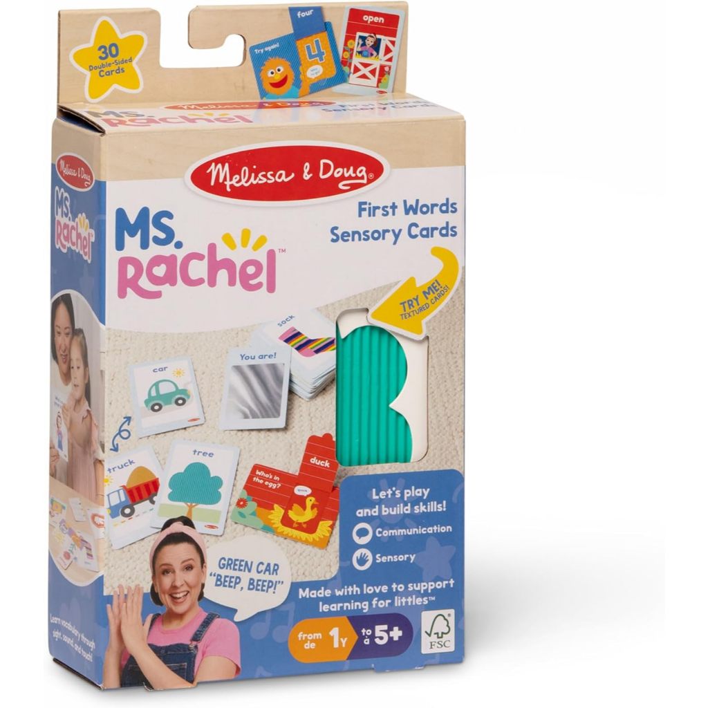 Melissa & Doug Ms. Rachel First Words Sensory Flashcards | Shopee Singapore