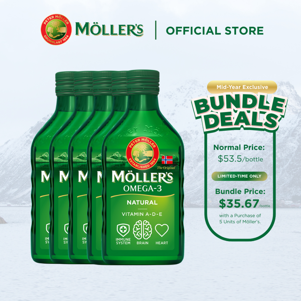 Moller’s ® | Omega 3 Cod Liver Oil | Bundle of 5 | Shopee Singapore