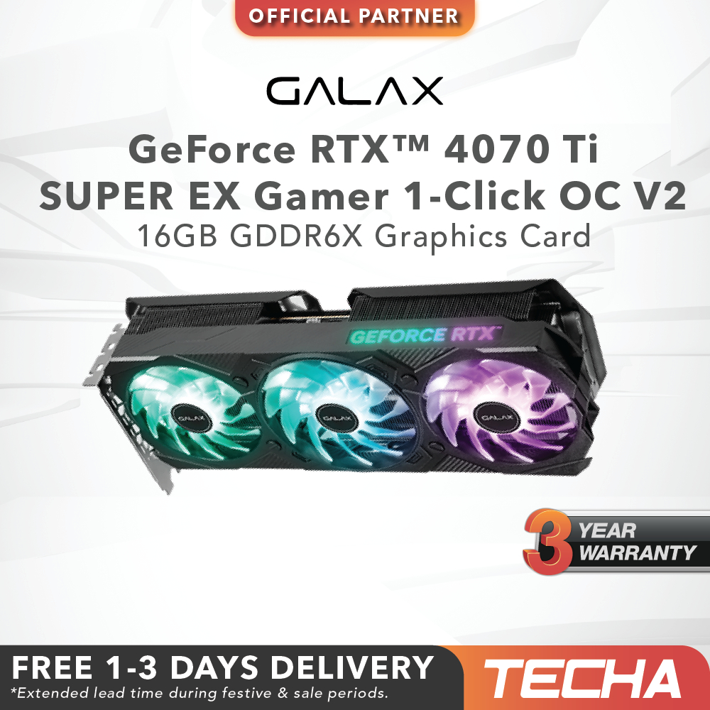 GALAX GeForce RTX 4070 Ti SUPER EX Gamer 1-Click OC V2 | 16GB GDDR6X ...