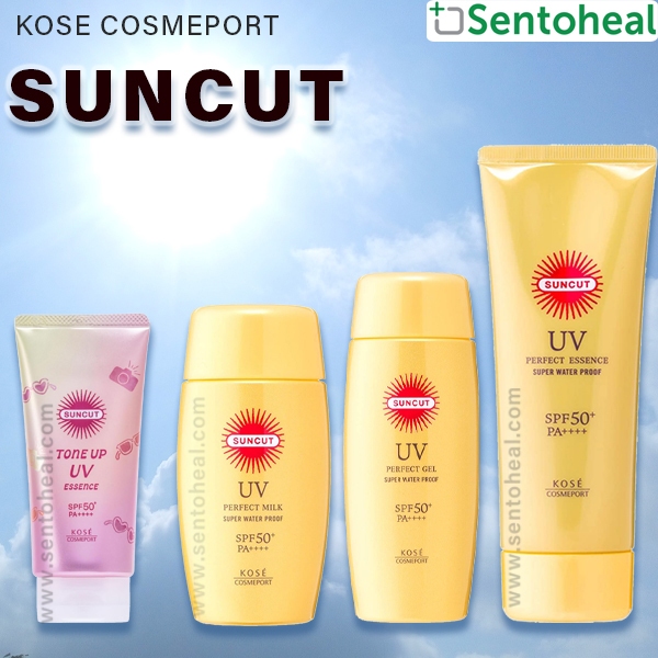 Kose Cosmeport Suncut Protect Gel/ Waterproof/ Tone Up Essence Sunblock ...