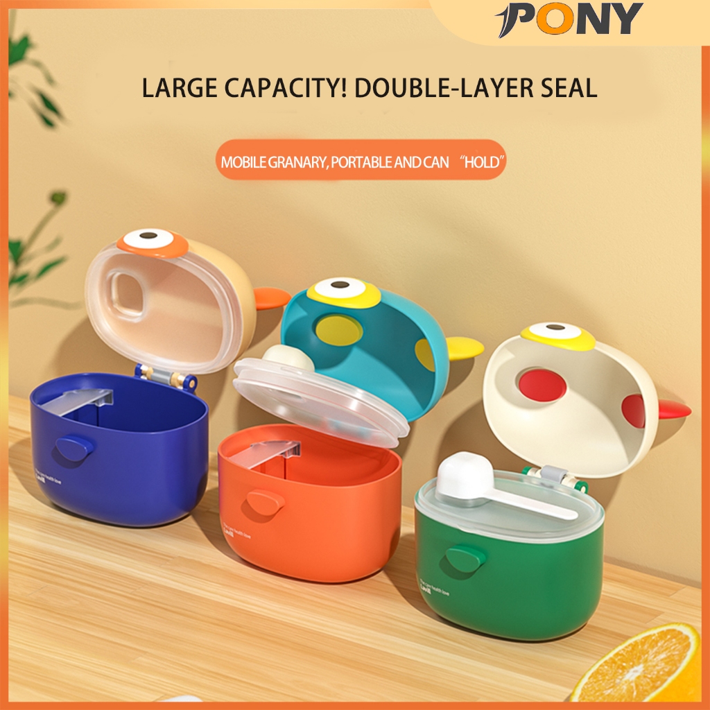PONY 400ML Cartoon Milk Powder Container Bekas Susu Baby Kedap Udara ...