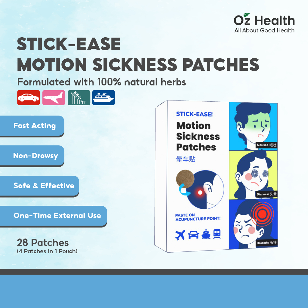 Oz Health Stick-Ease Motion Sickness Patches, 28 Pcs | Shopee Singapore