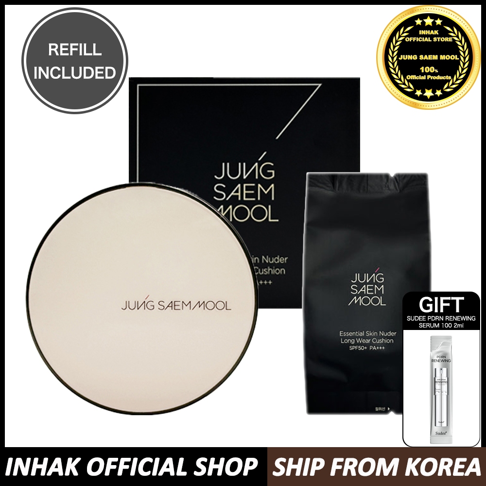 [JUNG SAEM MOOL] Essential Skin Nuder Long Wear Cushion (refill included) (SPF50+ / PA ...