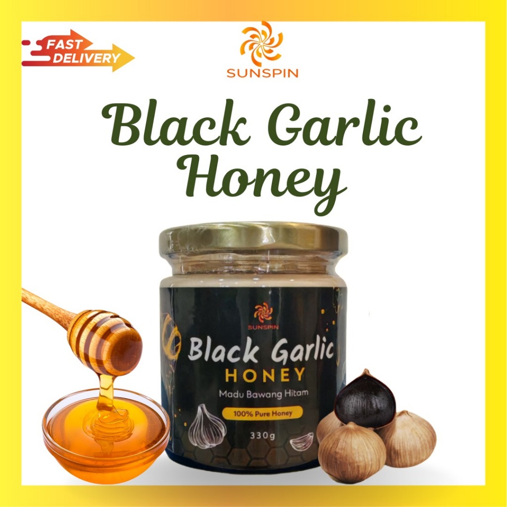 HALAL Sunspin Black Garlic Honey Madu Bawang Hitam 330g | Shopee Singapore