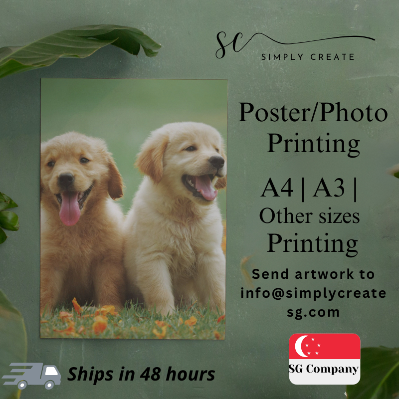 Poster Printing A3 A4 Customise Advertisement Advertising Glossy 160gsm ...