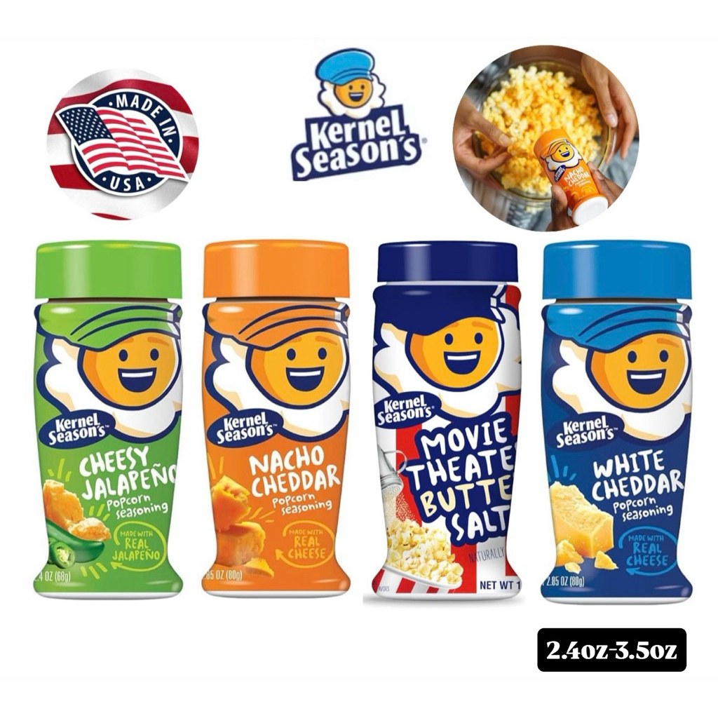 Kernel Season's Popcorn Seasoning, Nacho Cheddar, White Cheddar, Movie ...