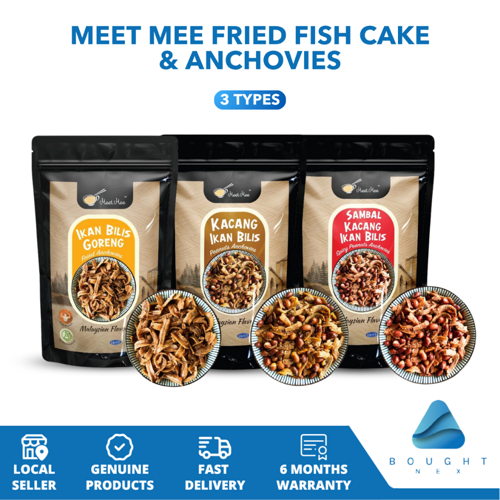 MEET MEE Fried Fish Cake & Anchovies - Crispy Snacks with Peanuts ...