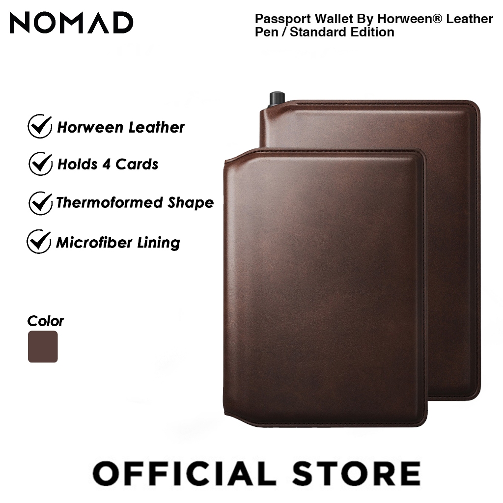 NOMAD Passport Wallet By Horween® Leather - Premium Travel Wallet 4 ...