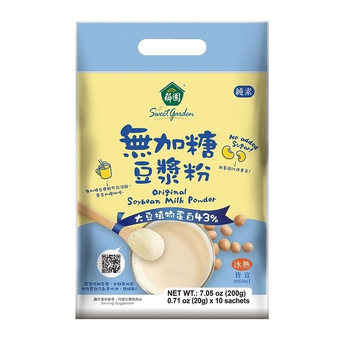 TAIWAN - Original Soybean Milk Powder - 薌園100%無加糖豆漿粉(熟粉)20gx10pack ...