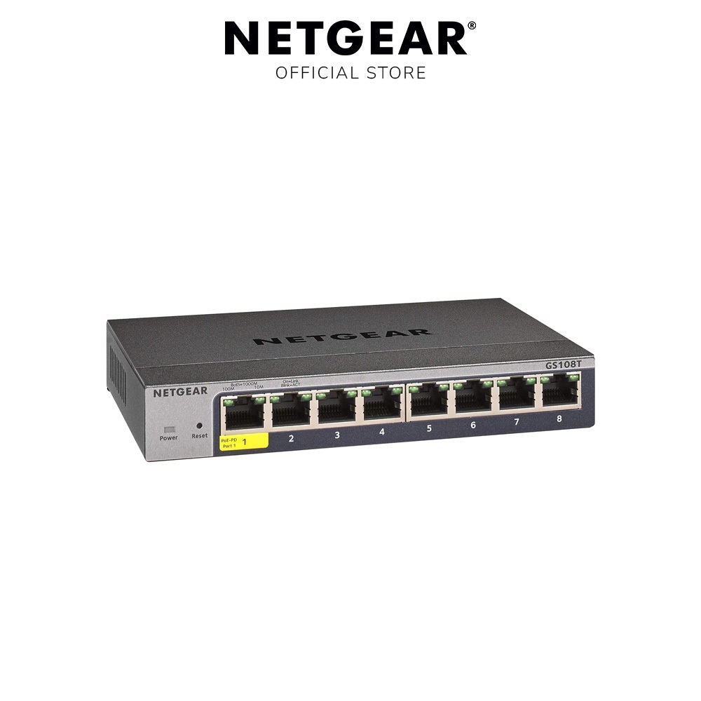 NETGEAR ProSafe 8-port Gigabit Smart Switch with 1 PD port GS108T ...