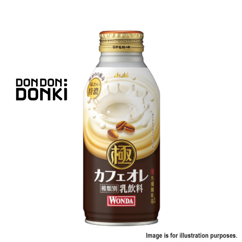[DONKI]Asahi Wonda Goku Café Au Lait (Milk Coffee) Bottle Can 370g ...