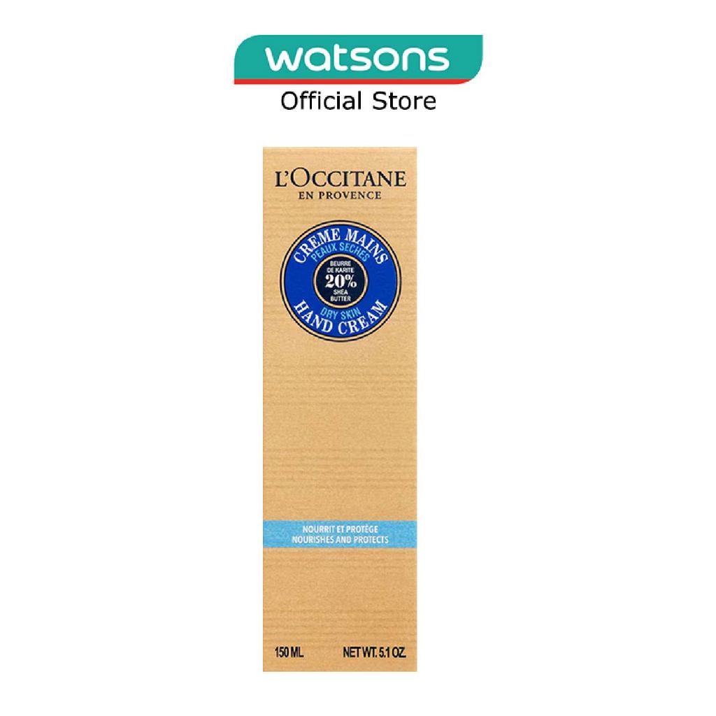L'OCCITANE Shea Butter Hand Cream (20% Organic Shea Butter + Internse Nourishment + Vegan) 150ml ...