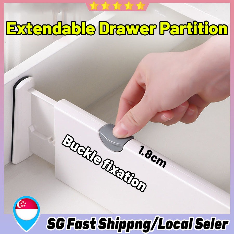 SG Seller Extendable Drawer Partition Divider Kitchen Cabinet Organiser ...