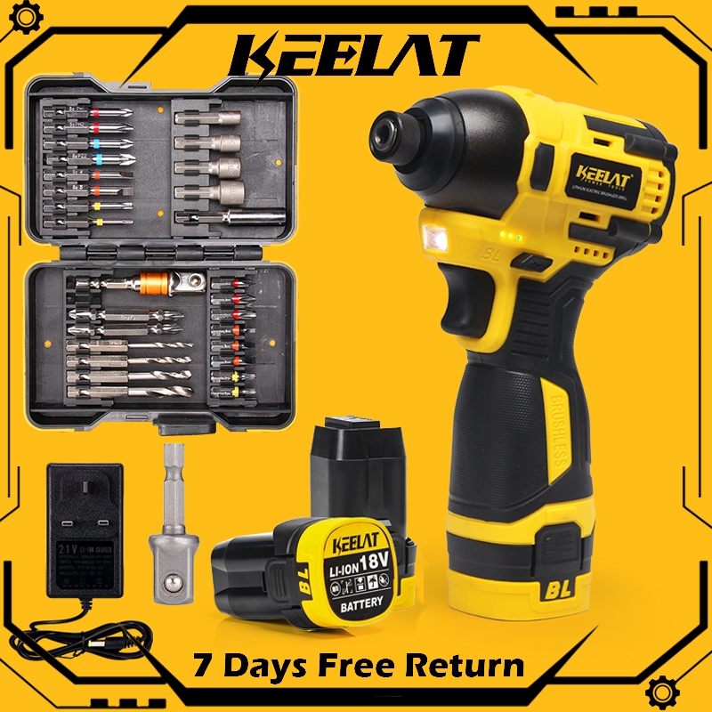 KEELAT KCID01 140N.m Brushless Impact Driver Cordless Screwdrivers ...